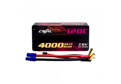 CNHL Racing LiHV 2S 4000mAh 7.6V 120C HV Shorty EC3