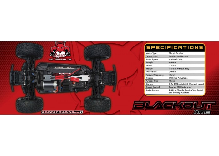 Redcat Blackout XTE SUV - 1:10 Brushed Electric Monster Truck