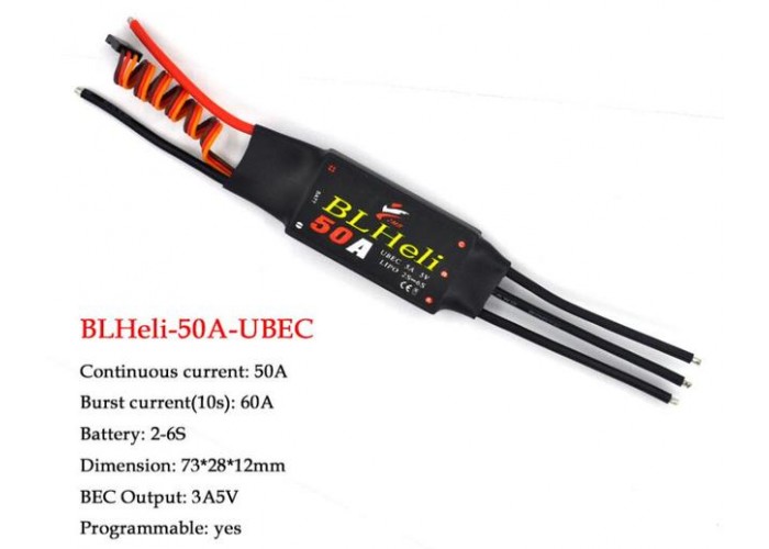 BLHeli 50A ESC 3A/5V BEC 2-6S