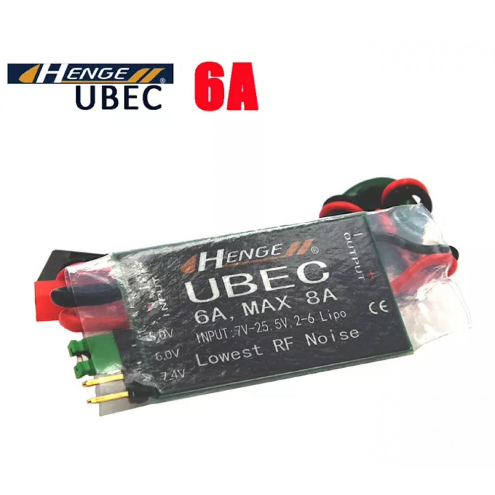 Regulador HENGE 6A 2-6S Max 8A UBEC